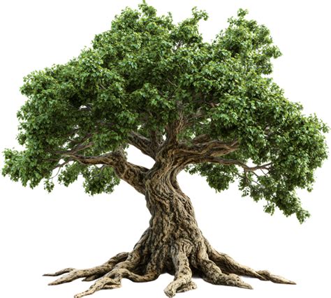 Detailed Tree With A Strong Trunk And Vibrant Leaves Its A Symbol Of Natures Strength And The