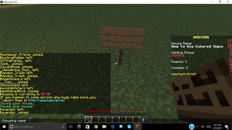 Guide How To Use Color Codes On Signs Housing Names Hypixel Forums
