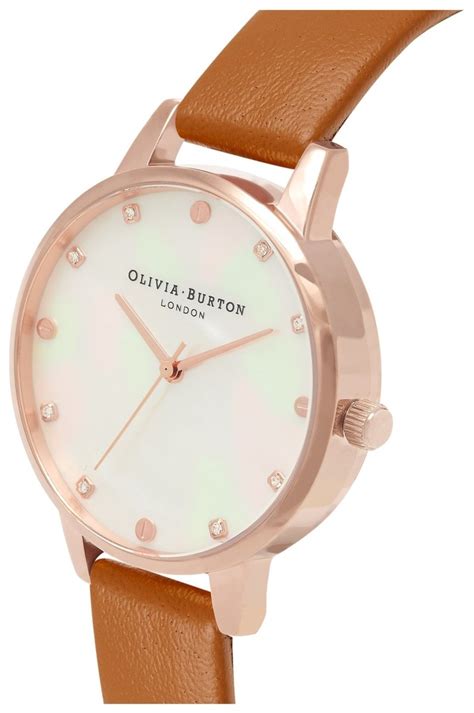 Olivia Burton Demi Mother Of Pearl Dial Tan And Rose Gold Watc Anna Davies