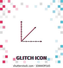 Cartesian Coordinate System Glitch Effect Vector Stock Vector Royalty Free