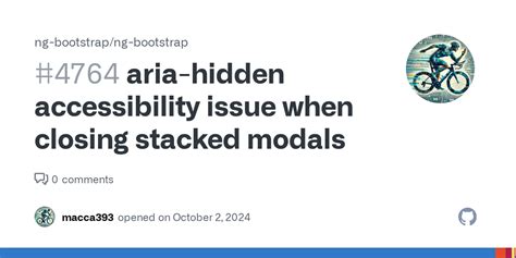 aria hidden accessibility issue when closing stacked modals · issue