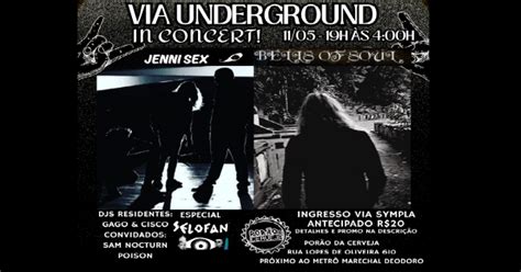 Via Underground In Concert Bells Of Soul Jenni Sex em São Paulo Sympla