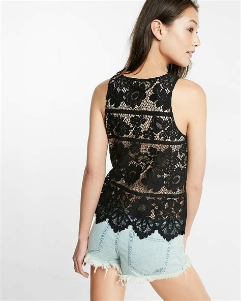 Lace Up All Over Lace Tank