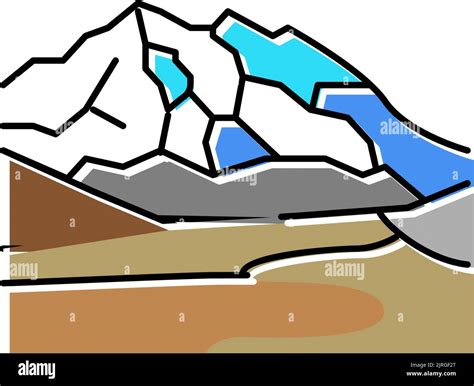 Mckinley Mount Color Icon Vector Illustration Stock Vector Image And Art