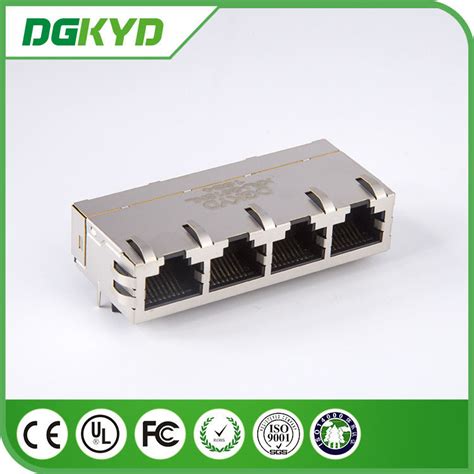 Conectores Múltiples Del Puerto Del Gigabit Rj45 Con El Transformador