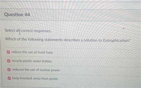 Solved Select Alf Correct Responses Which Of The Following