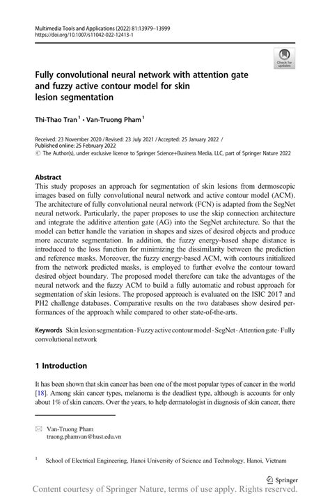 fully convolutional neural network with attention gate and fuzzy active