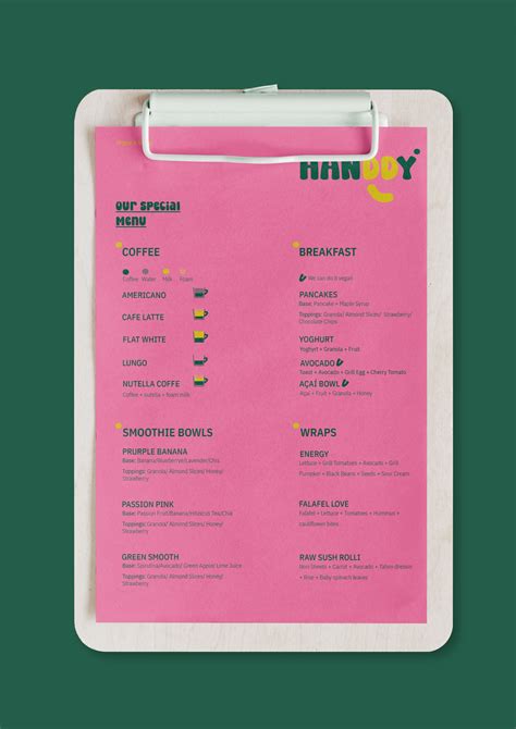 Diseño De Menú Behance
