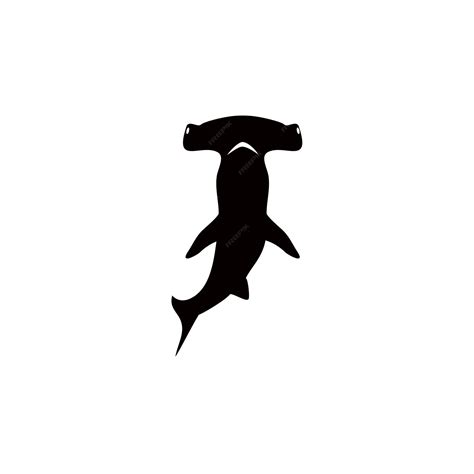 Premium Vector Hammer Head Shark Silhouette Design Vector