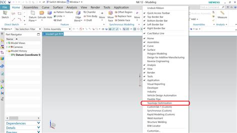 How To Acess Nx 12 Topology Optimization
