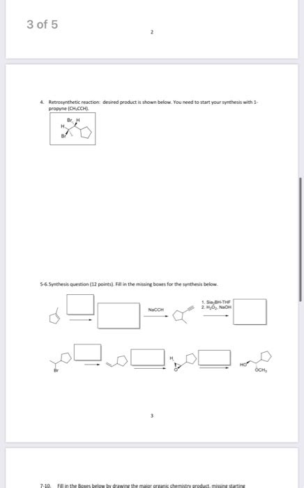 Of Retrosynthetic Reaction Desired Product Chegg