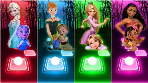 Elsa Anna Repunzel Moana Song Tileshopedmrush Gameplay Youtube