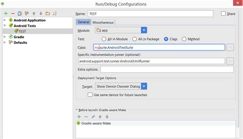 Android Run All Ui Tests From One General Class Stack Overflow