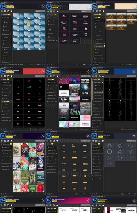 Atomx脚本插件 Aepr扩展汉化版全套文字幕标题58套合集一键安装包atomx 308 Pro 安鱼设计资源丨优质平面设计资源共享站