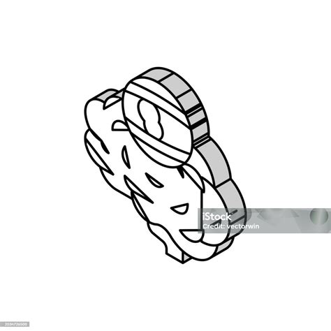 뇌졸중 뇌 문제 아이소 메트릭 아이콘 벡터 일러스트 레이 션 귀 부분에 대한 스톡 벡터 아트 및 기타 이미지 귀 부분 뇌종양 등측투영법 Istock