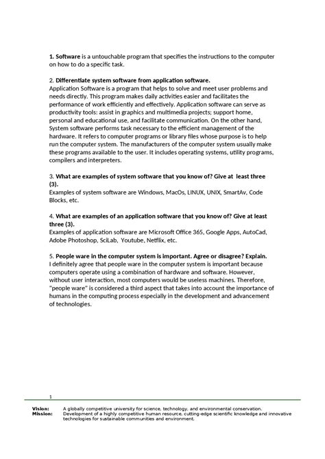 Introduction To Computing Software Assignments Introduction To