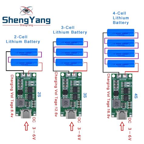 Multi Cell S S S Type C To V V V Step Up Boost Lipo Polymer Li Ion Charger V