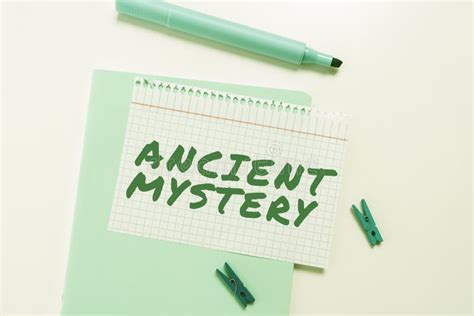 Leyenda De Texto Que Presenta Misterio Antiguo Palabra Para Cualquier