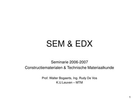 PPT SEM EDX PowerPoint Presentation Free Download ID 2884537