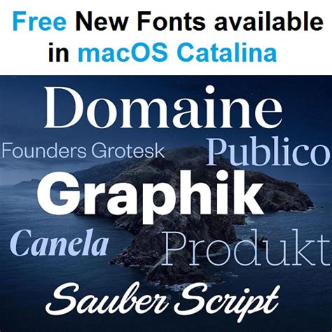 How To Install Free New Mac Fonts In Macos Catalina