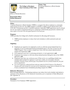Fillable Online Brockport Suny Vrws Form Fax Email Print PdfFiller