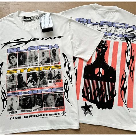 Real Time Hellstar Photo Collection เสื้อยืดแขนสั้นพิมพ์ลาย Shopee