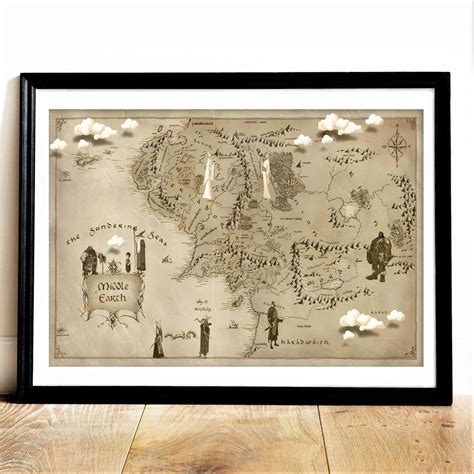 Lord Of The Rings Middle Earth Lotr Map Lotr Art Middle Earth Map