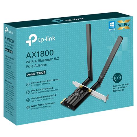 Buy Tp Link Ax Wifi Bluetooth Pcie Adapter Archer Tx E Pc Case Gear Australia