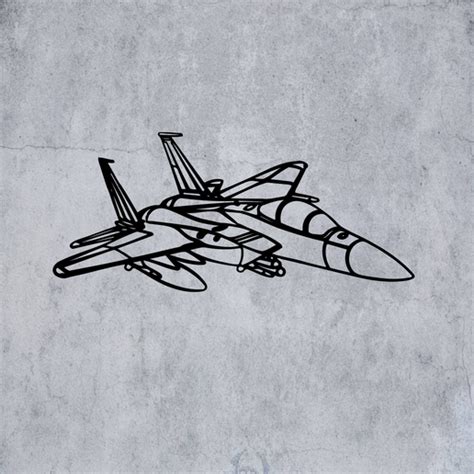 🦅 F 15 Eagle 2 2d Wall Art・ Stl File For 3d Printing And Cnc