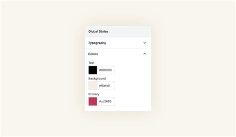 Exploring Global Styles Themeshaper