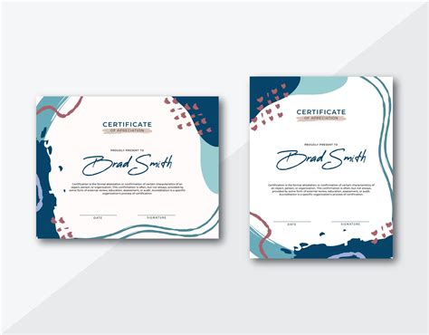 Certificate Blue Ocean Design Ui Creative