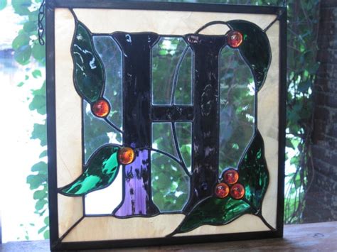 Custom Stained Glass Monogram