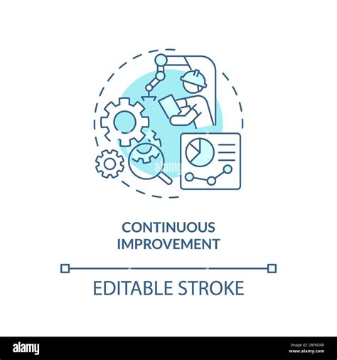 Customizable Continuous Improvement Line Icon Concept Stock Vector Image And Art Alamy