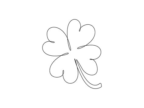 Premium Vector A Drawing Of A Clover With A Clover On It