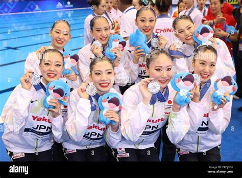 Fukuoka Japan 21st July 2023 Japan Team Group Artistic Swimming