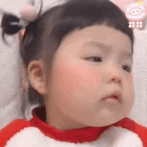 萌娃丸子妹表情包动图 堆糖