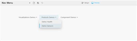 Navigation Menu KX Dashboards