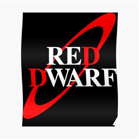 red dwarf logo poster for sale by gre3usandrea redbubble