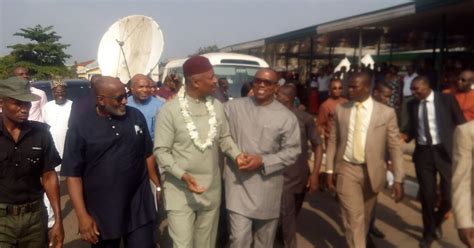 Anambra Deputy Governor Dr Nkem Okeke Ex Governor Peter Obi And
