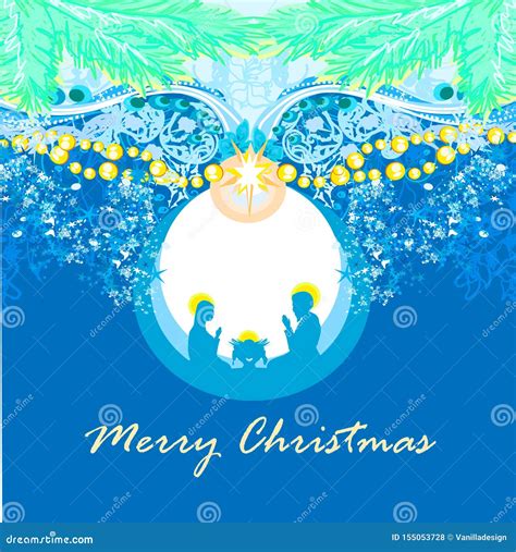 Nacimiento De Jes s En Bel n En Una Burbuja De Cristal Ilustración del