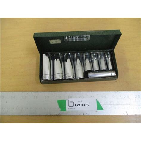 S K Tools Vintage Deep Sockets In Metal Box Bodnarus Auctioneering