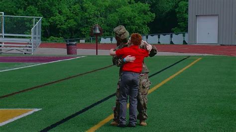 Deployed Military Mom Surprises Son At Local 6th Grade Ceremony YouTube