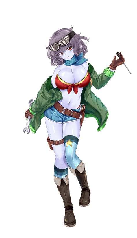 Safebooru 1girl Bare Shoulders Black Boots Blue Scarf Boots Breasts