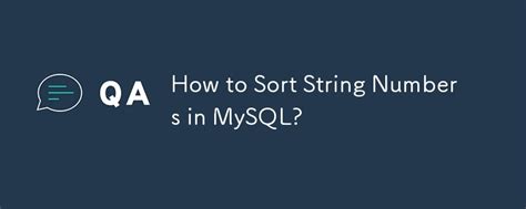 Mysql中如何對字串數字進行排序？ Mysql教程 Php中文網