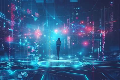 Big Data Flow Technology And Data Science Illustration Concept Concept
