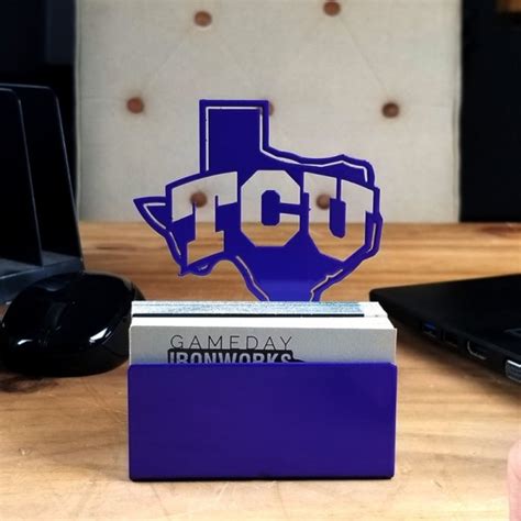 Tcu 1 Color Tcu State Card Holder Gameday Ironworks