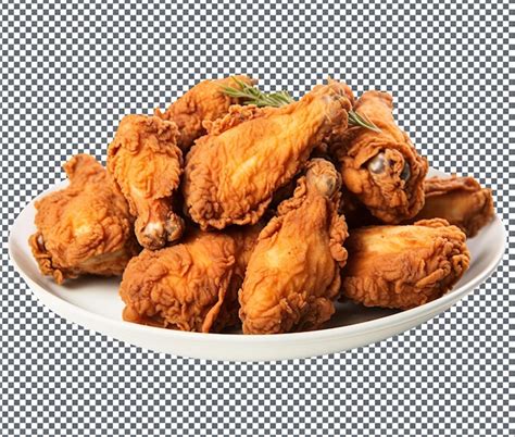 투명 배경에 분리된 맛있는 프라이드 치킨 프리미엄 Ai 생성 Psd