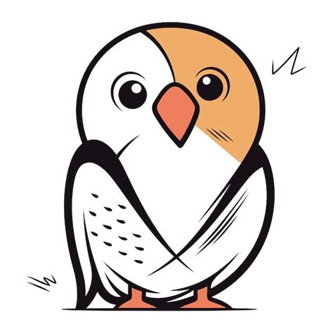白い背景に孤立した可愛い漫画のオオカミ ベクトルイラスト Premium Ai生成ベクトル画像