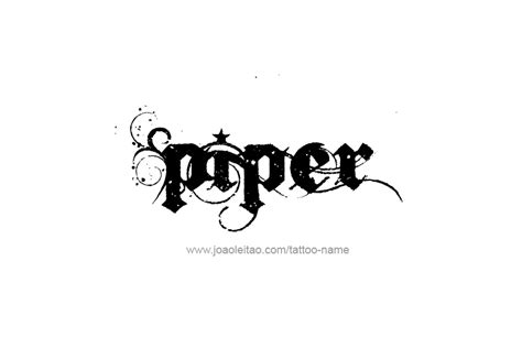 Piper Name Tattoo Designs