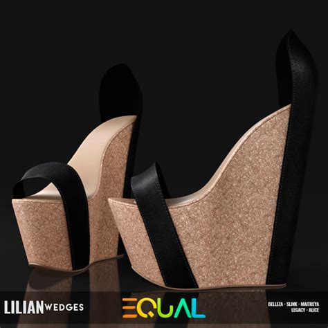 Second Life Marketplace Equal Lilian Wedges Black